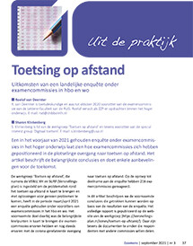 Toetsing op afstand: Uitkomsten van een landelijke enquête onder ...